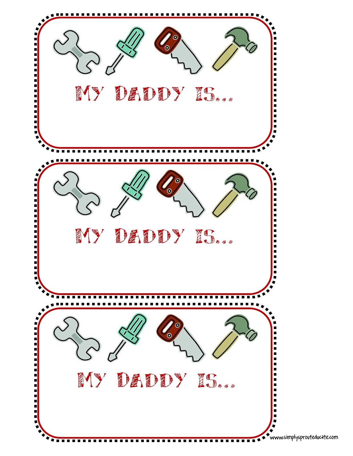 Daddy's Got All the Right Tools - Simply Sprout