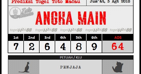 PREDIKSI TOTO MACAU POOLS 3 AGUSTUS 2018 - Prediksi Togel Hari Ini ...