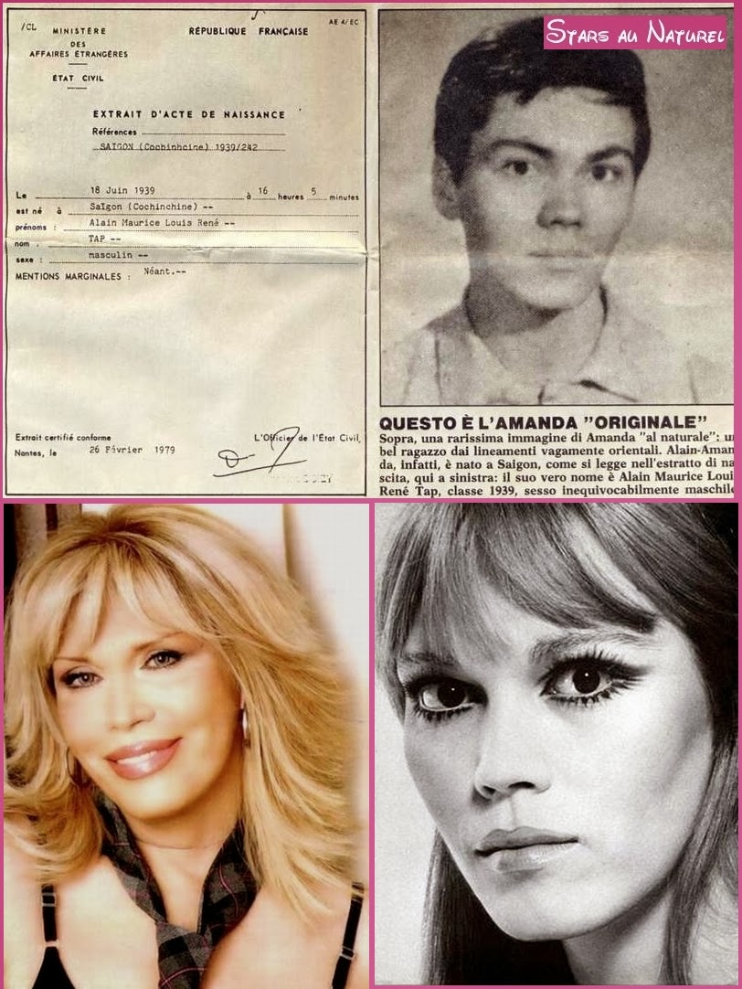 Stars au naturel: Amanda Lear : Homme ou femme ? Le document qui sème ...