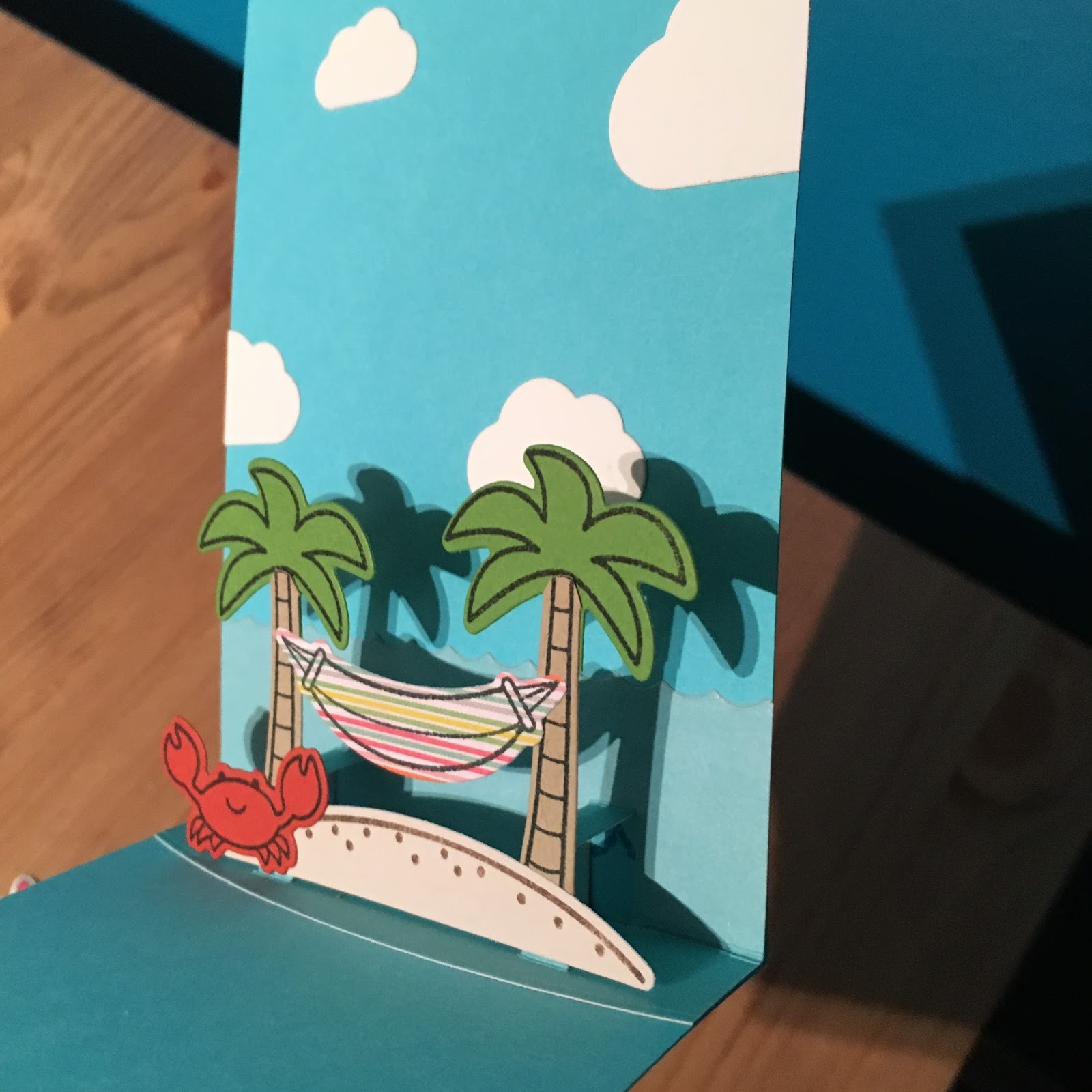 Daily Creativity: Paper-Pieced Pop-Up Beach-Themed Cards