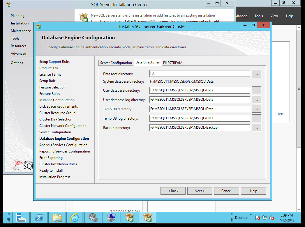 Mysql And Sql Server Microsoft Sql Server 2012 Cluster Installation