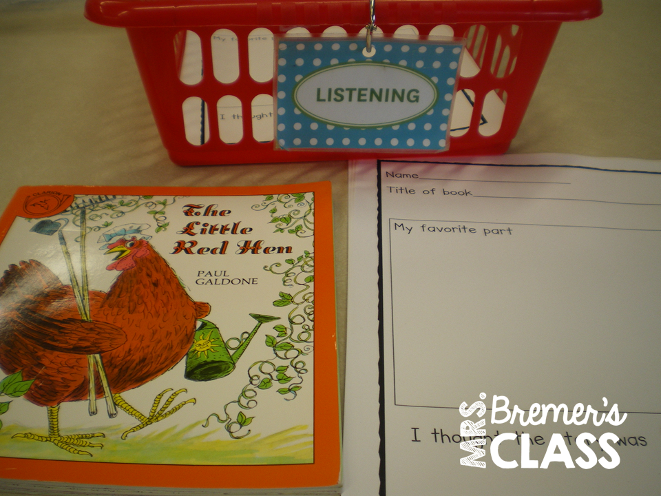 Literacy Center Activities for Kindergarten | Mrs. Bremer's Class