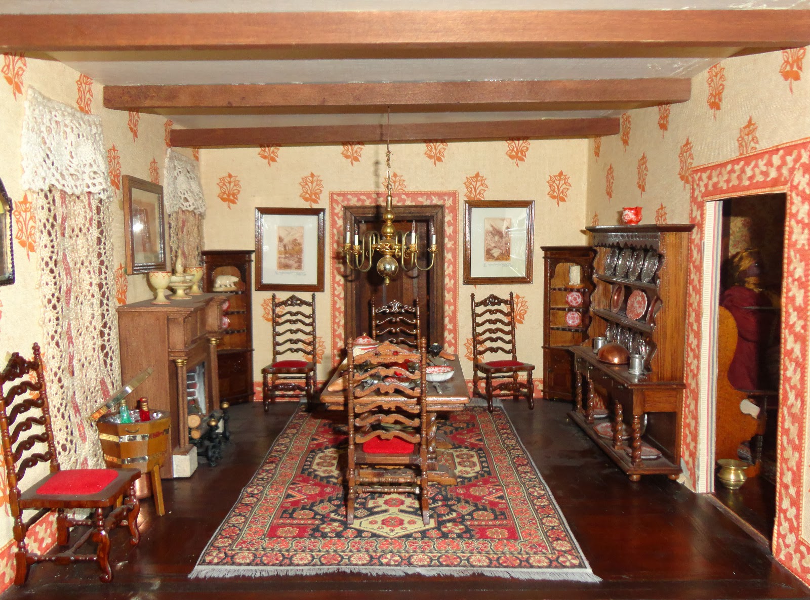 My Dream Dollhouse: "English Hunting Lodge" ~ Artist Bonnie Broel