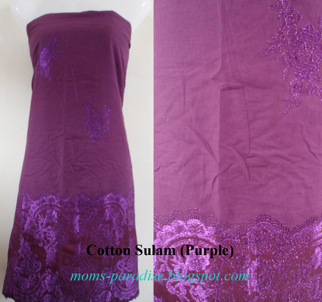 Mom's Paradise: KAIN EKSKLUSIF - COTTON SULAM