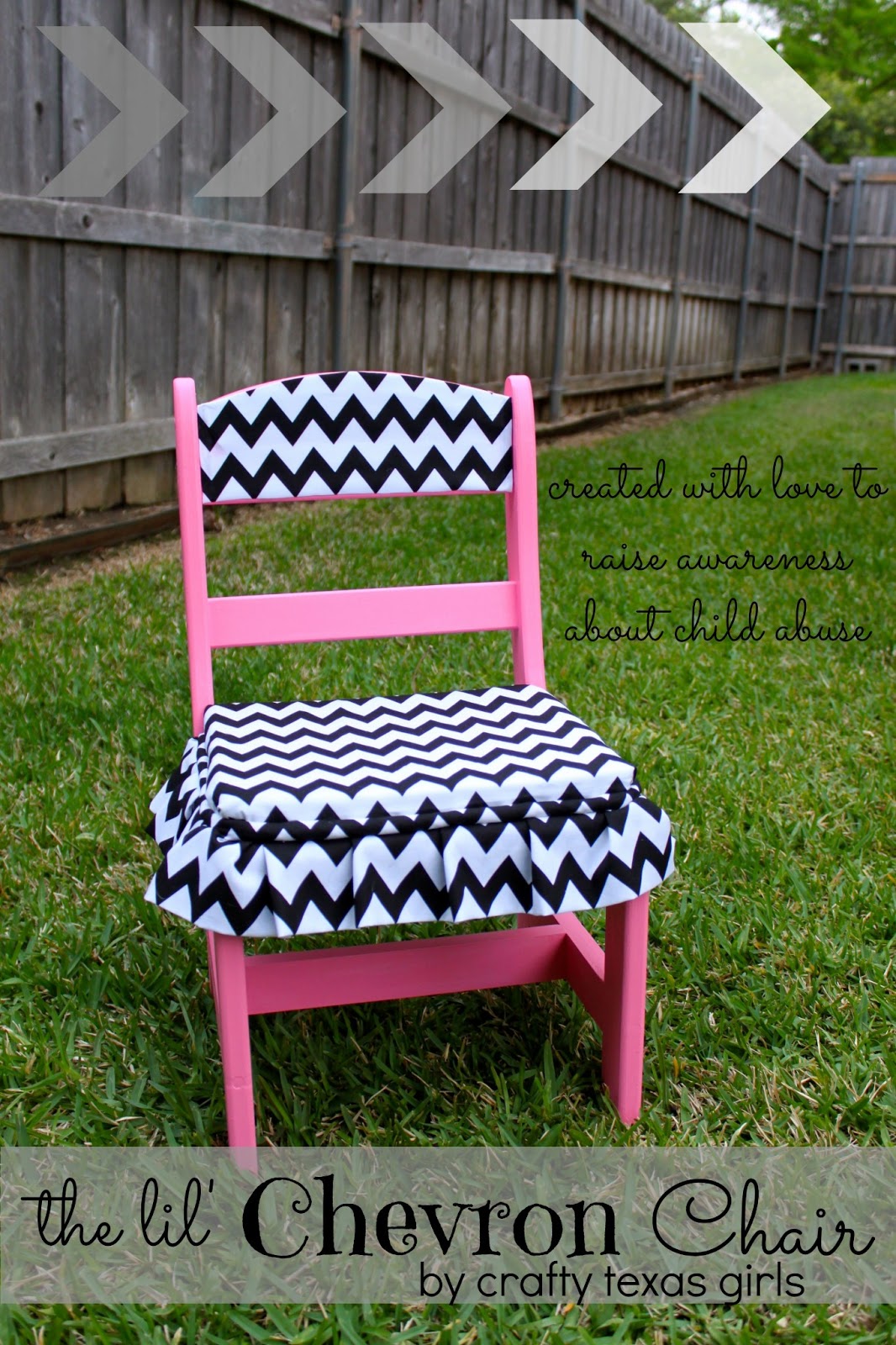 Crafty Texas Girls: The Lil' Chevron Chair {Cherish the Children}