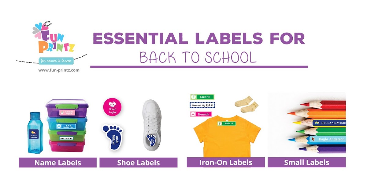 Fun Personalized Labels For Back To School 2020 ~ Parenting Times