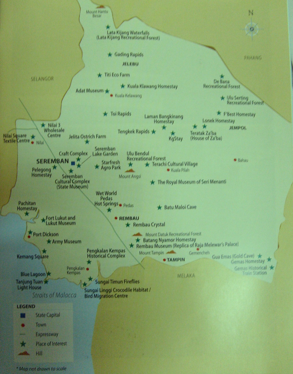 Hibiscus Raya: Map of Negeri Sembilan, Malaysia