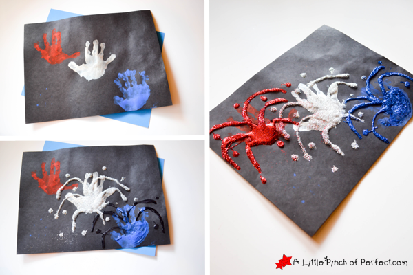Patriotic Firework Handprint Craft to Celebrate the 4th of July - A ...