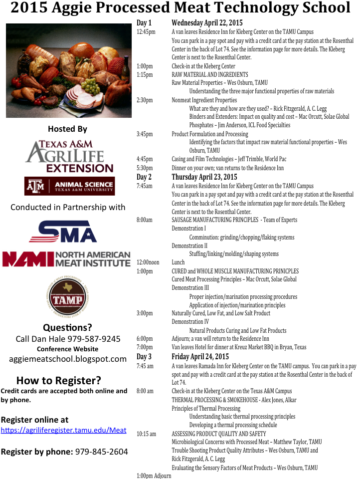 Aggie Processed Meat Technology School