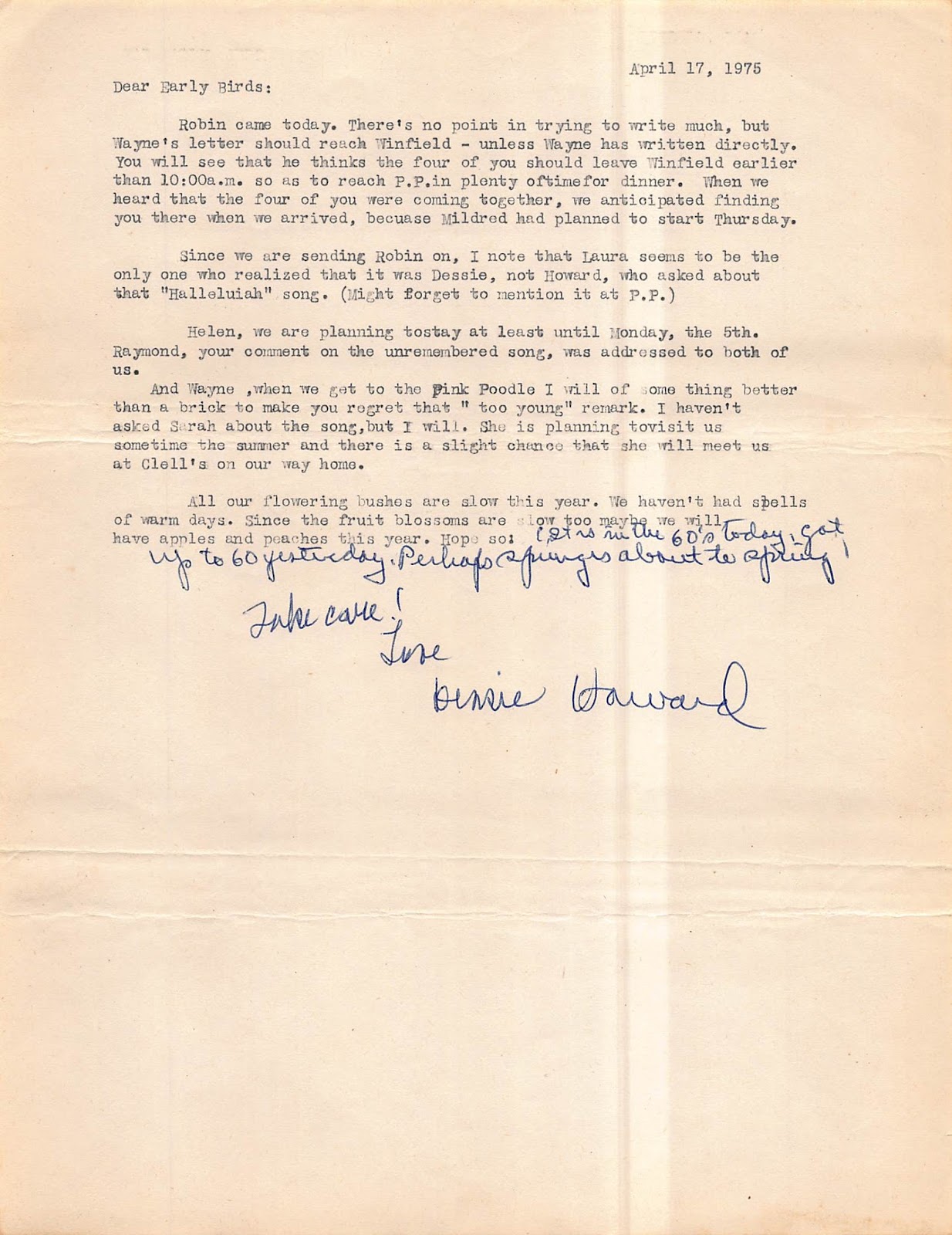 Letters from the Past: Letters from 1975