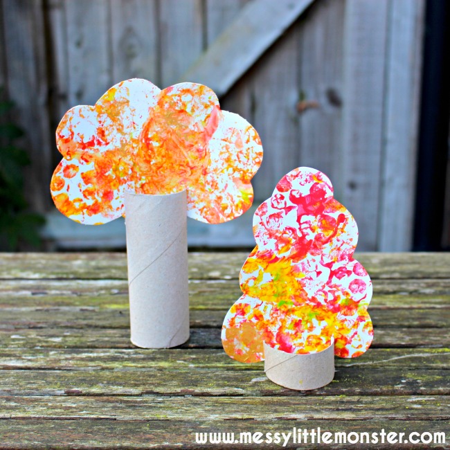 Handprint Autumn Tree Craft - Messy Little Monster