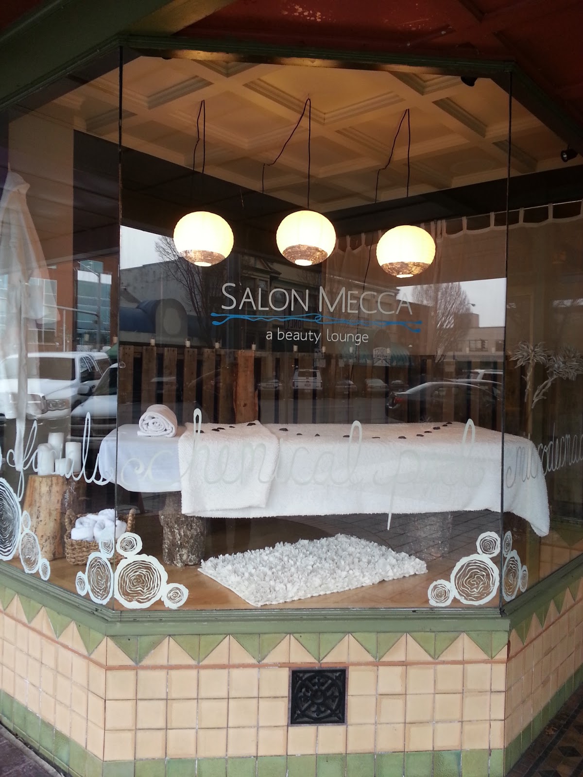 The Farrier's Daughter: Rustic Spa Inspired Window Display for Salon Mecca