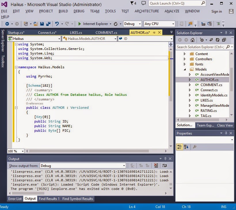 Pyrrho Dbms Aspnet With A Rest Api Part 1