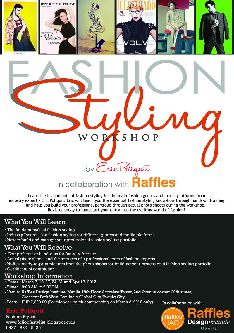 My Style. My Works.: Fashion Styling Workshop by Eric Poliquit in ...