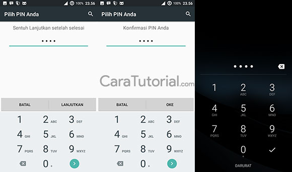 Cara Setting Kunci Layar Pola, PIN & Sandi di Android - caratutorial.com