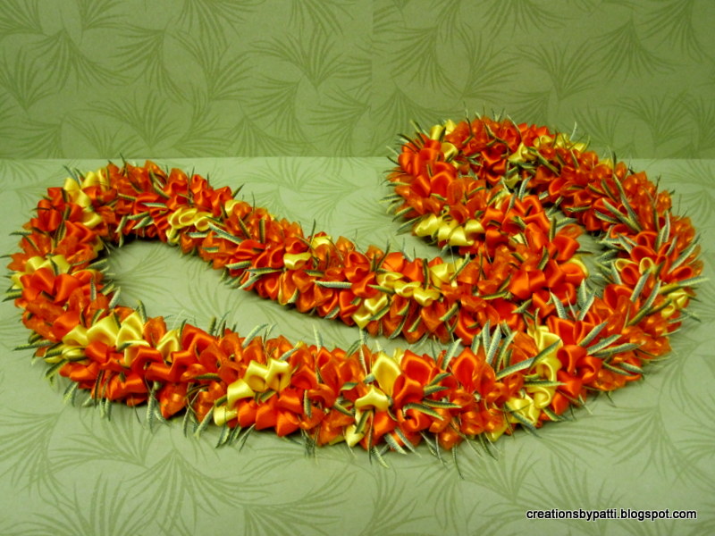 Creations by Patti: Orange and Sunshine Yellow Lei