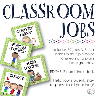 Building Student Responsibility: Classroom Jobs | 3rd Grade Thoughts