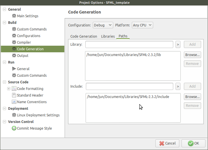Aleatory : How to set up SFML with MonoDevelop in Linux, Windows and OSX. (C++/C#)