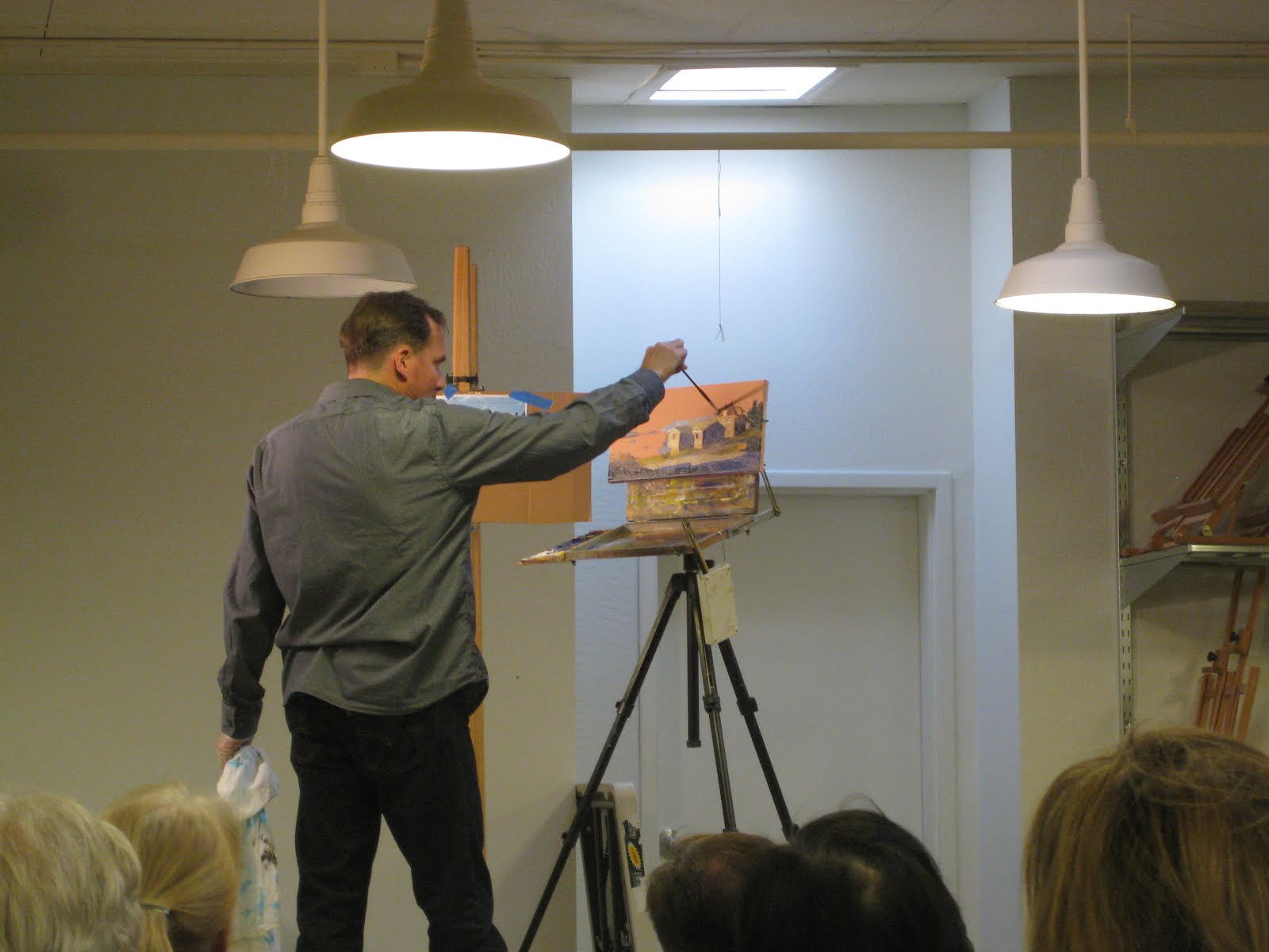 Plein Air Bob: Artist Tim Horn demo at Knowlton Gallery Exhibition