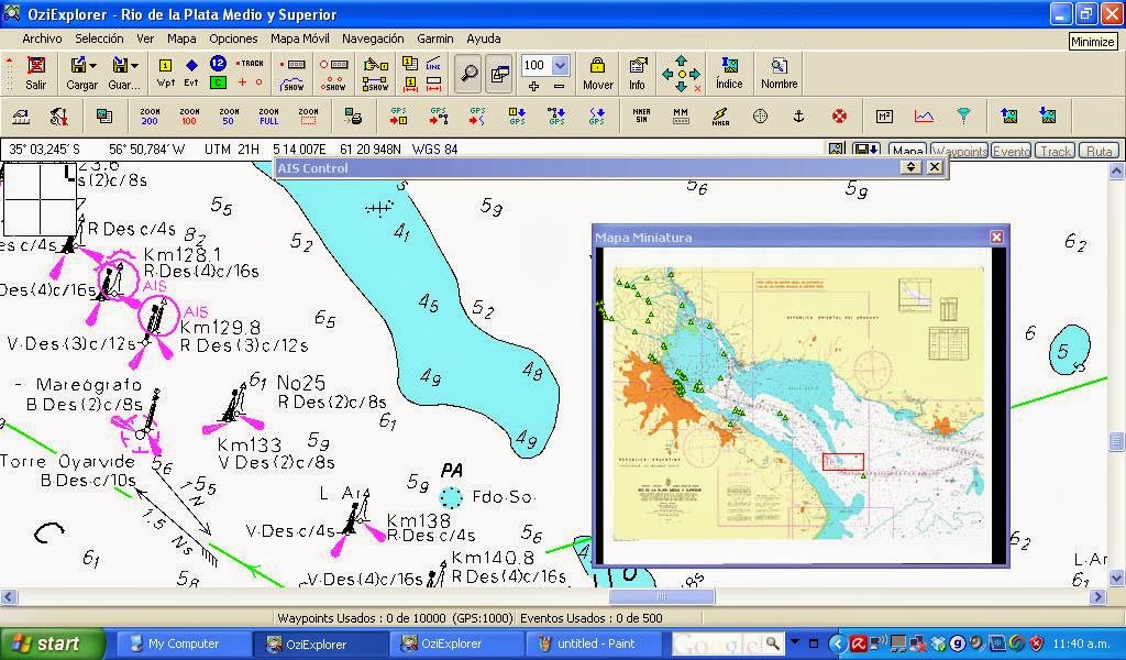 REFIT DM: Así se ve el AIS en el Ozi Explorer.