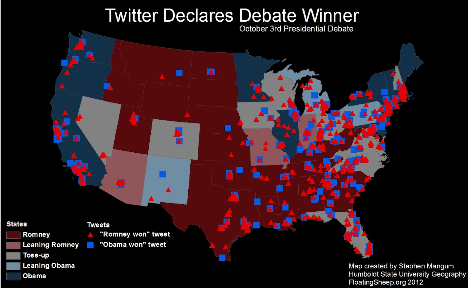 floatingsheep: Visualizing Twitter commentary on the 2012 Presidential ...