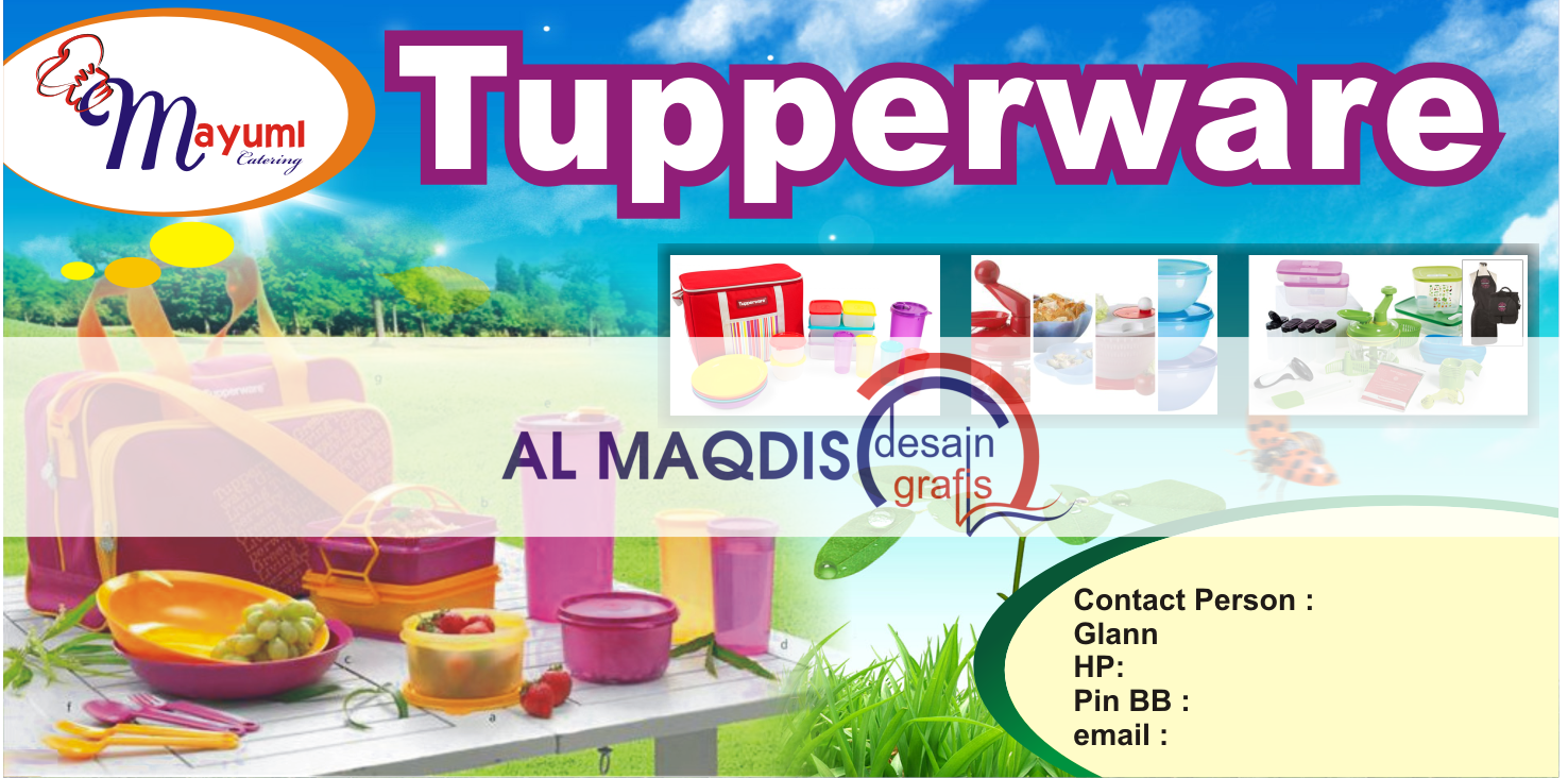 Desain banner tupperware yang natural dan asyik