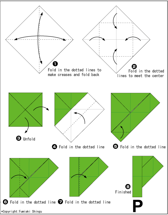 Origami Alphabet Instructions