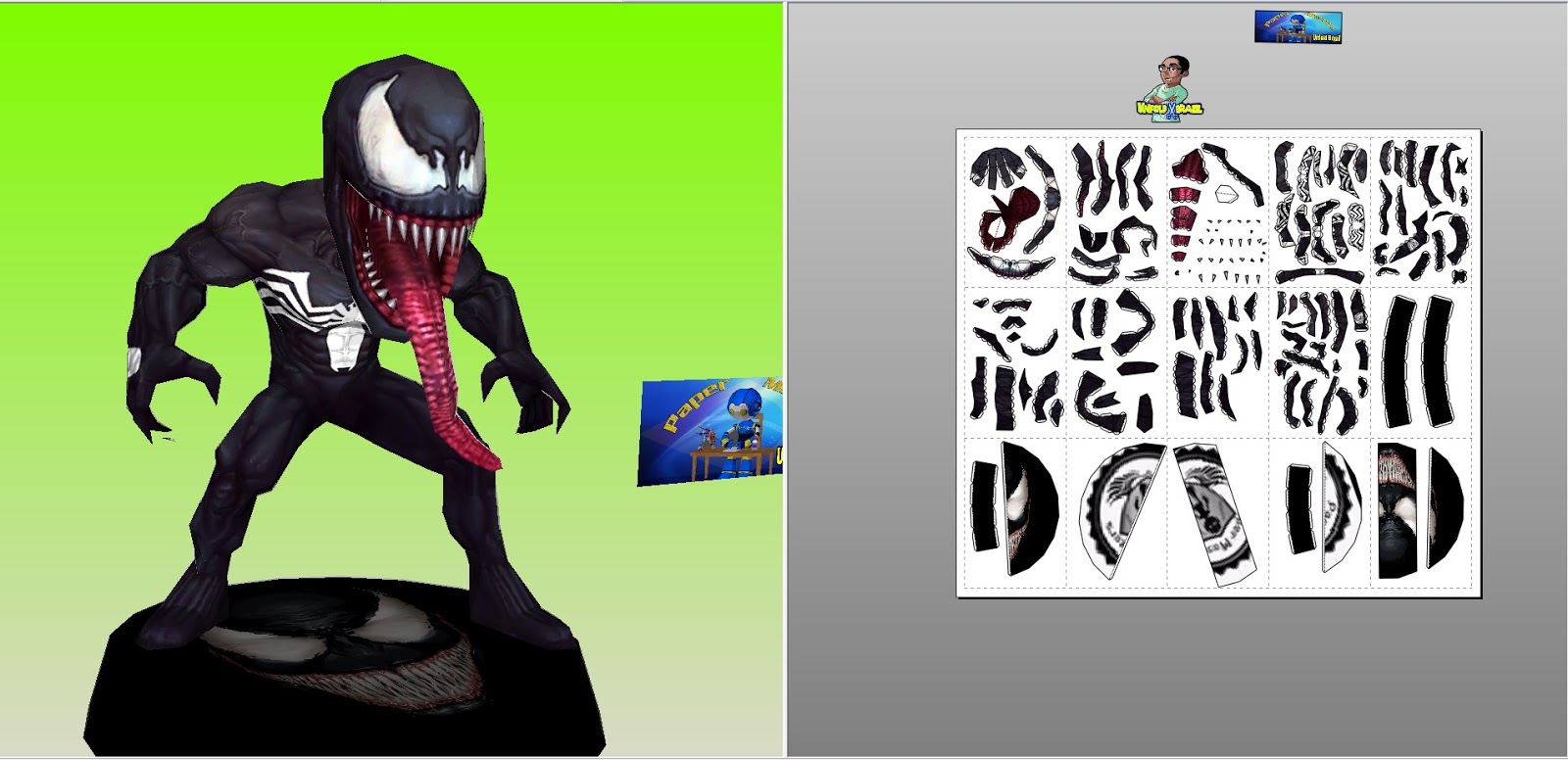 Papercraft Chibi Venom - Unfold Brazil