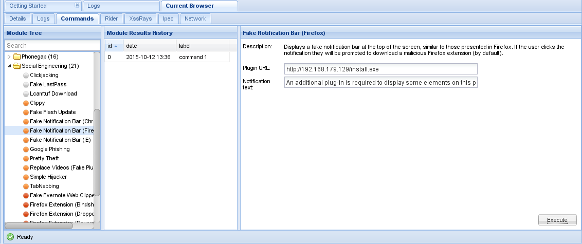 BeEF Browser Exploitation Framework ~ [In]Seguridad Informática