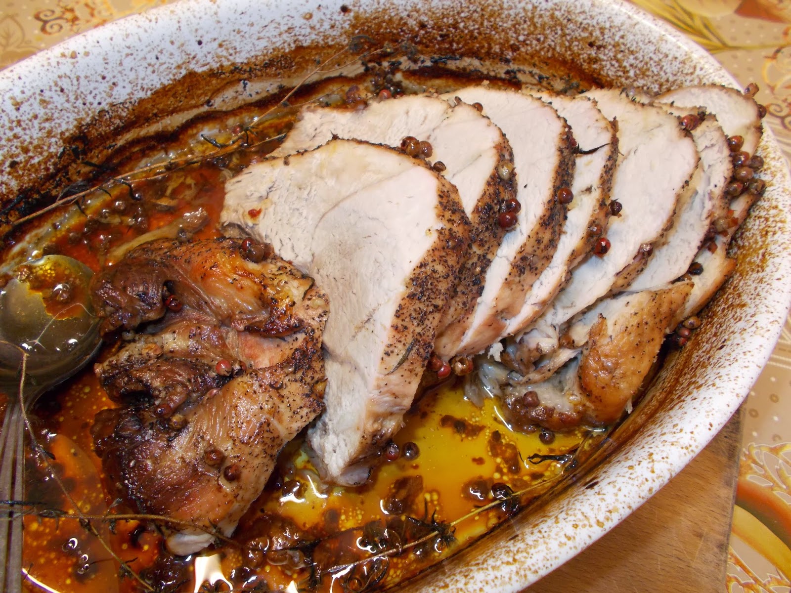 Pulpa de porc la cuptor cu sos de mustar