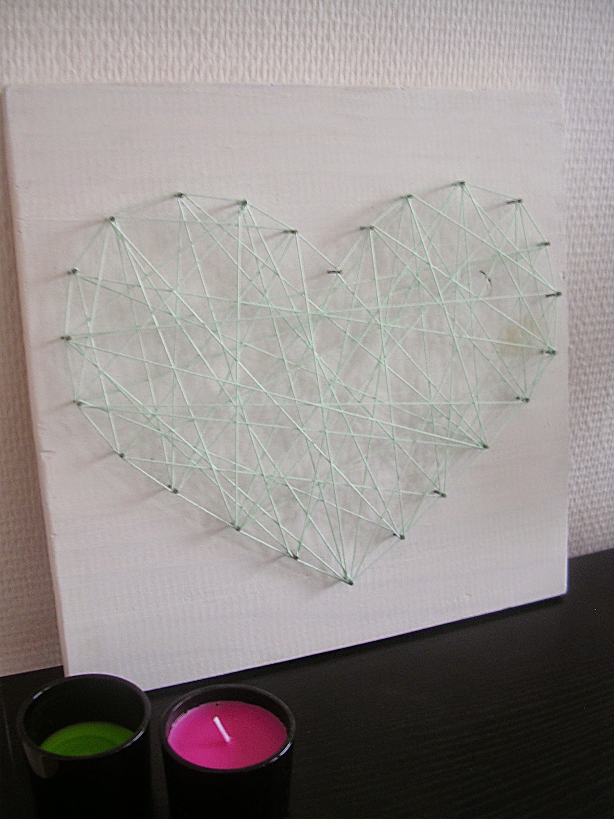 Boucle d'Aure: DIY : Tableau cœur en fil tendu