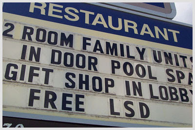 The Plural Of Hyena: Funny Hotel/Motel Signs