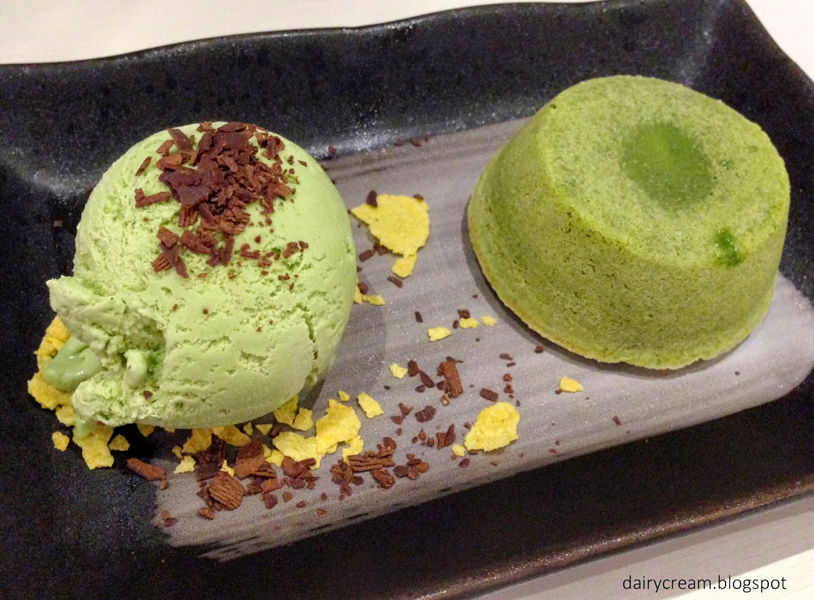 SYNC Korean Fusion Bistro : Matcha Lava & Rice Wine Parfait