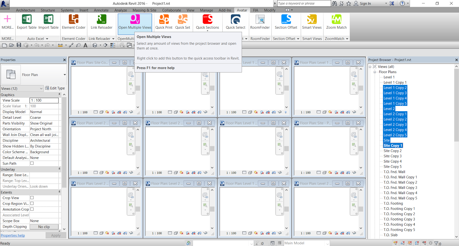Free OpenMultipleViews – Open Selected Views from the Project Browser with One Click – Revit news