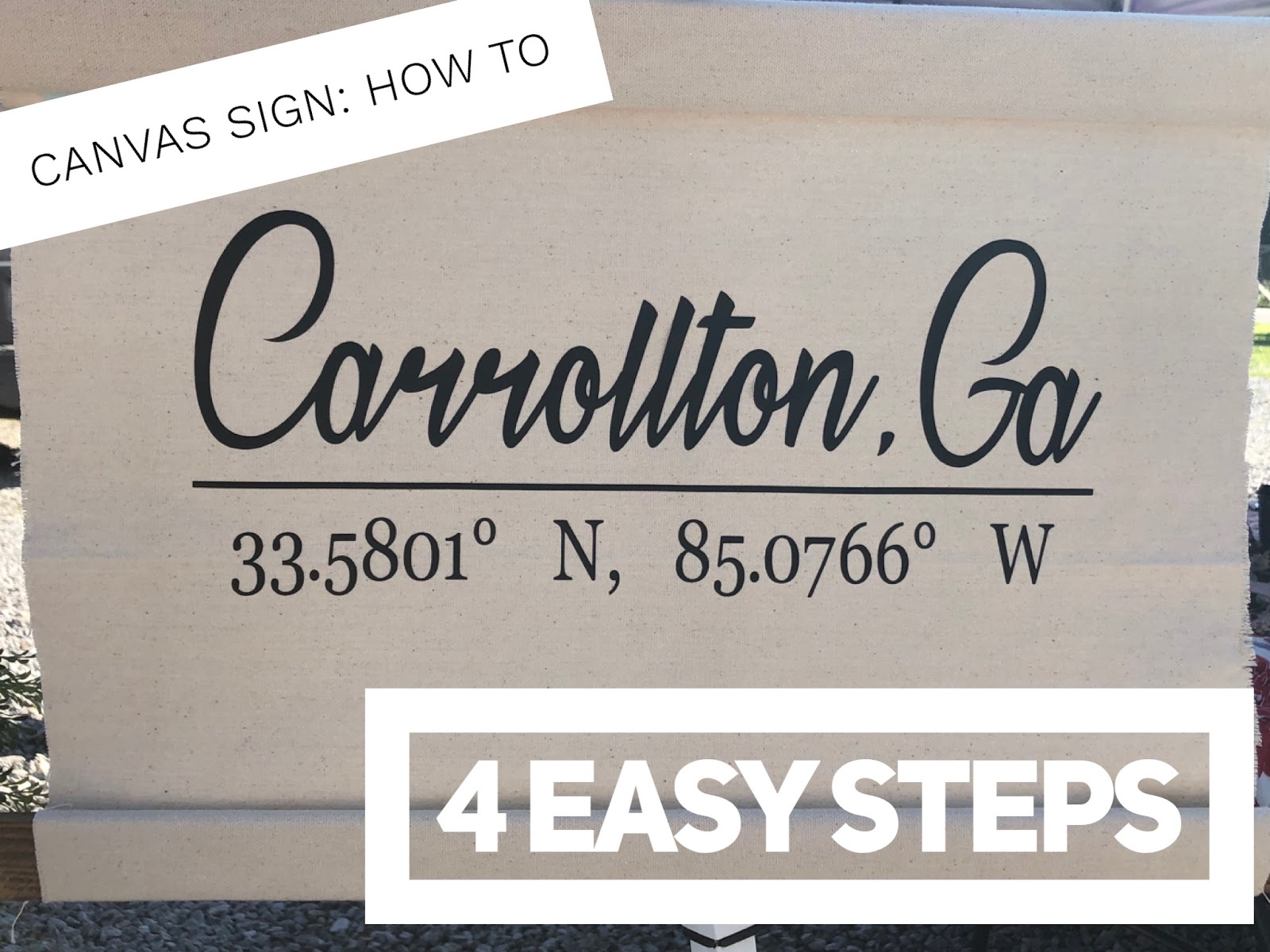 Easy Canvas Drop Sign ~ Three Acres Market