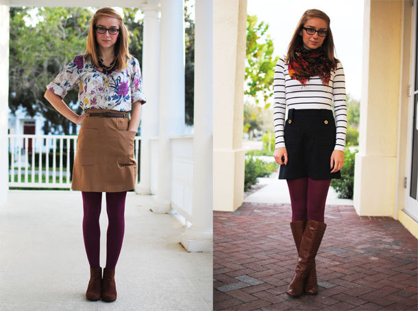 A Longenecker Story Short: Two Looks, One Pair of Colored Tights