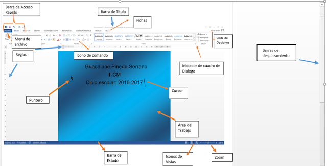 INFO@NET: PRINCIPALES ELEMENTOS DE LA VENTANA DE MICROSOFT WORD