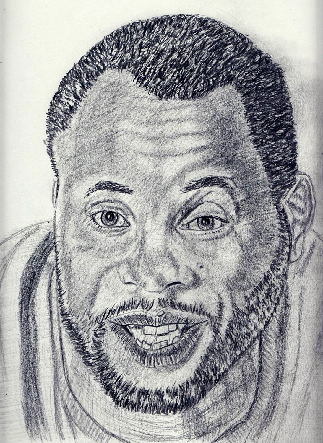 MMA Cartoon: Daniel Cormier pencil drawing