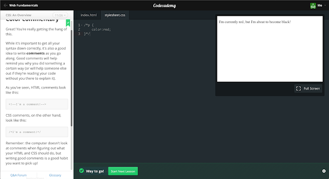 Hey I M Jesslyn Code Academy Html And Css Css An Overview