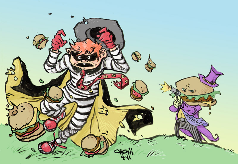 The Burger Monster!: some cartoon characters and their addiction to ...