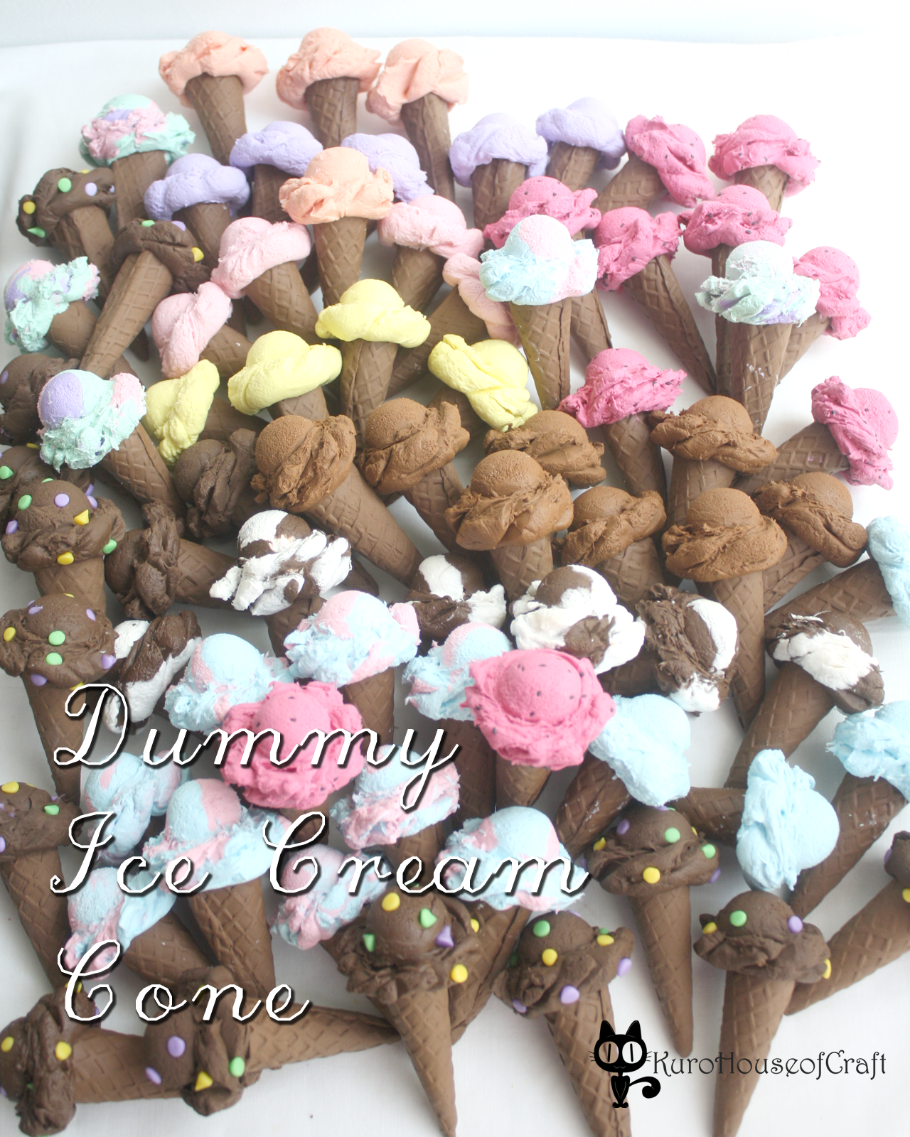 KuroHouse of Craft: Dummy Ice cream cone @ KuroHouseofCraft