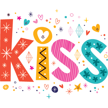 Kiss - Colorful Text | Symbols & Emoticons