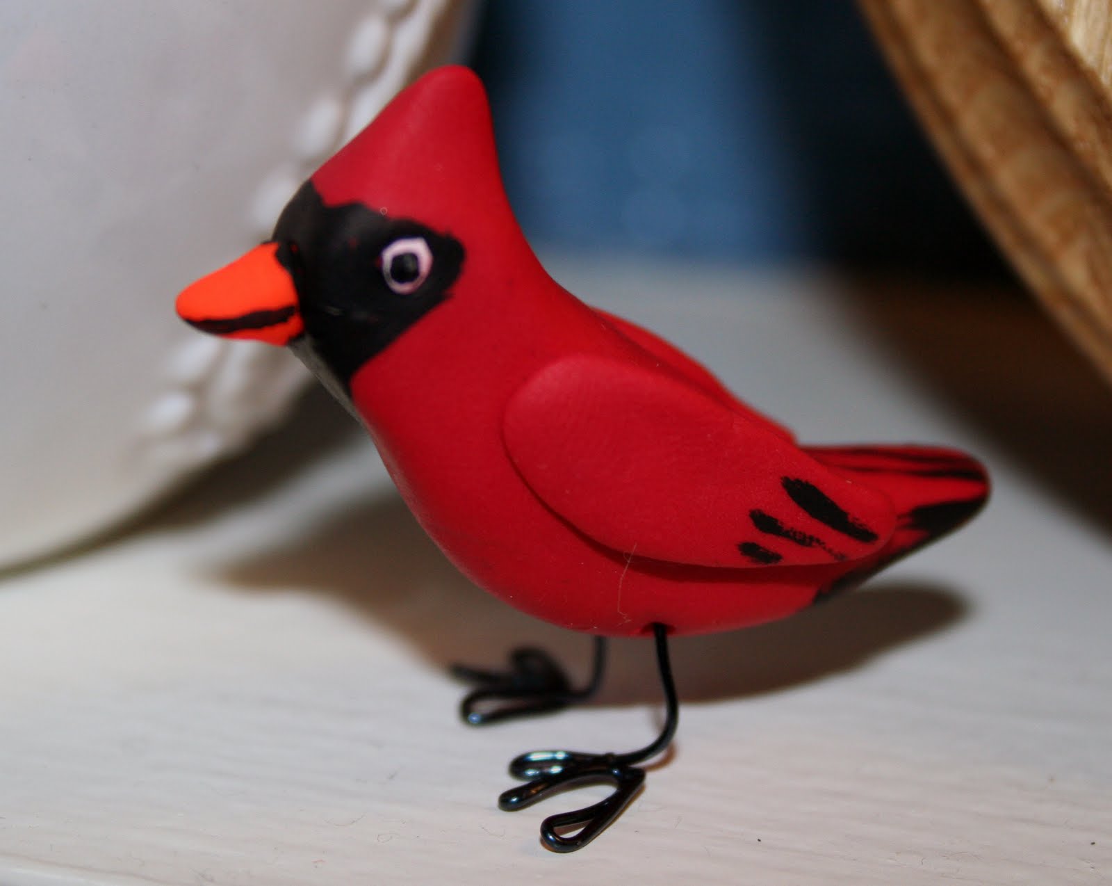 The Experimental Crafter: ICC#31-A Little Clay Cardinal