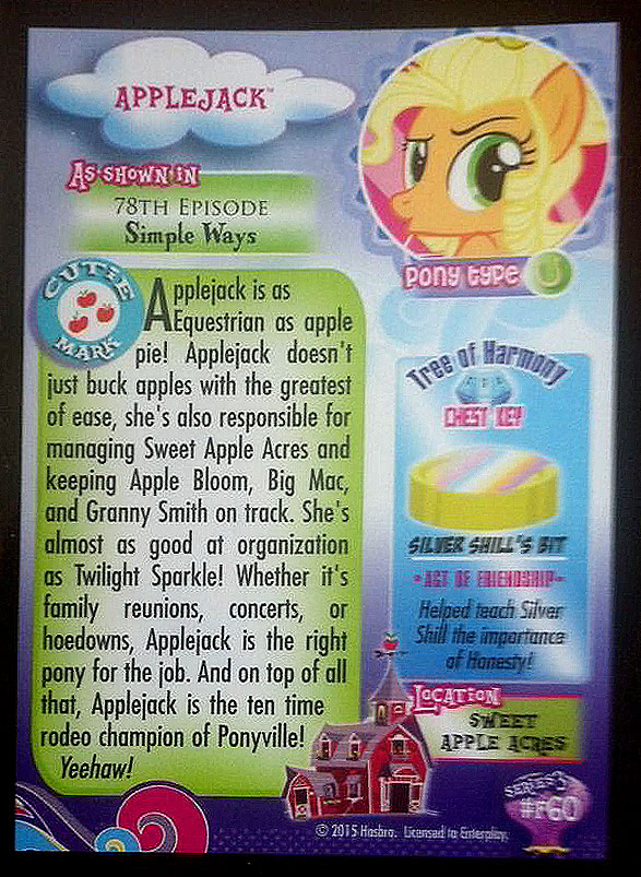 MLP Applejack Trading Cards | MLP Merch