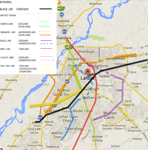 Pakistan Mari Jaan: LRMTRP - Lahore rapid mass transit rail project detail