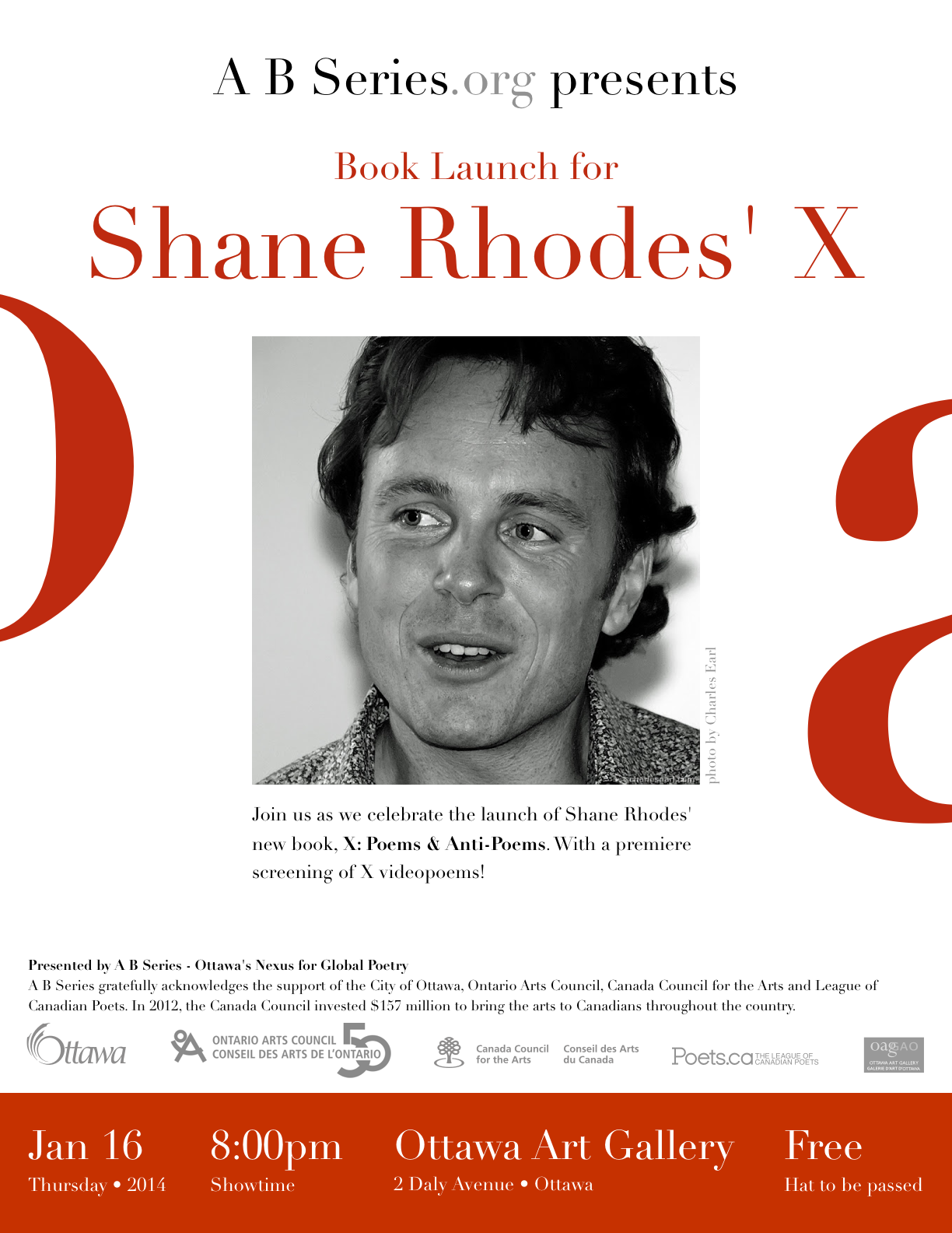 ottawa poetry newsletter: SHANE RHODES LAUNCHES X: POEMS & ANTI-POEMS