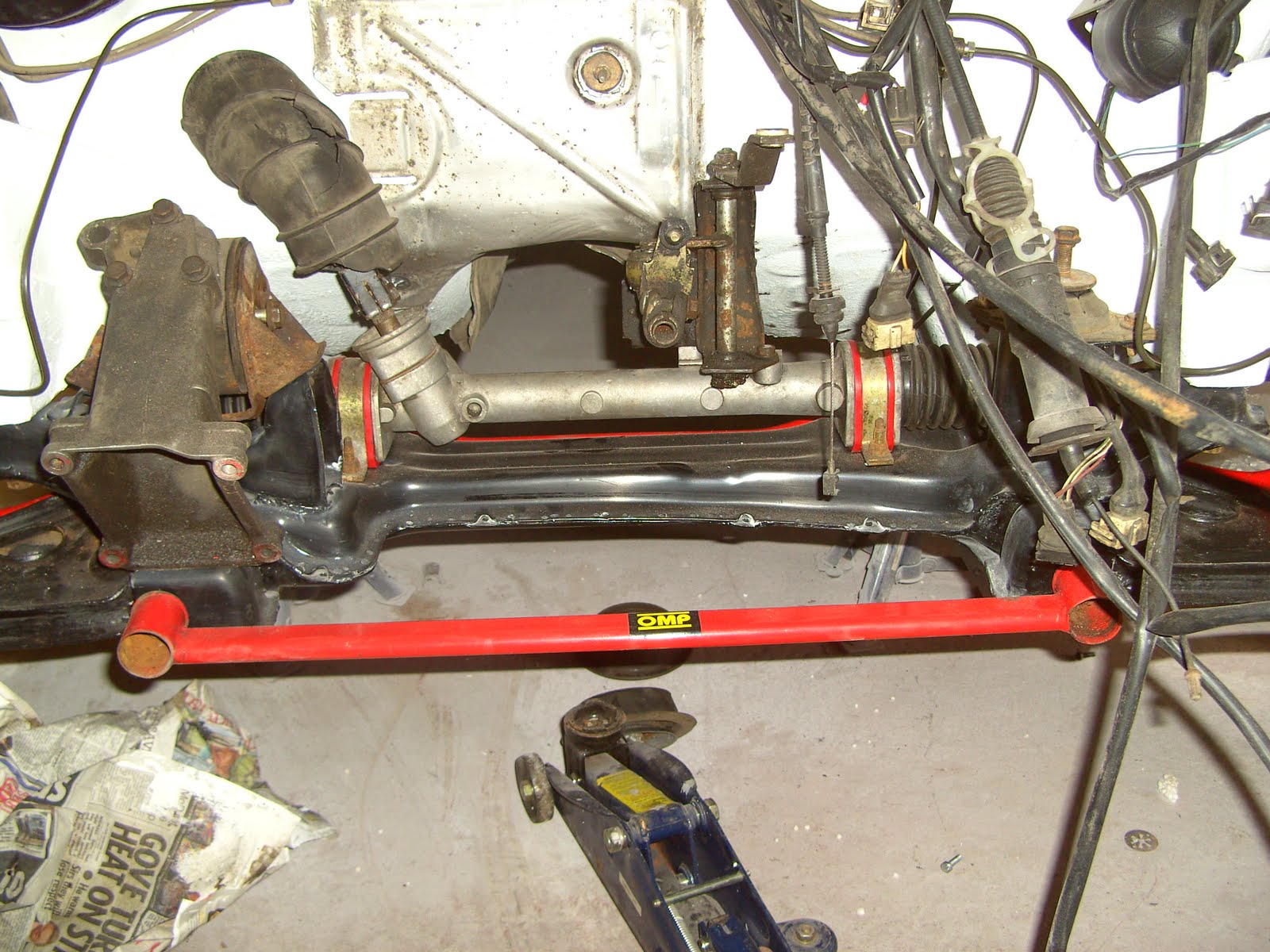 Golf MK2 re-build: front subframe