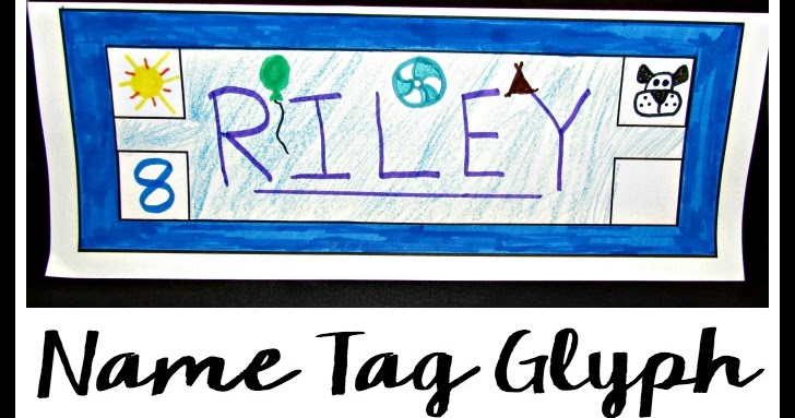 Classroom Freebies Too: Name Tag Glyph