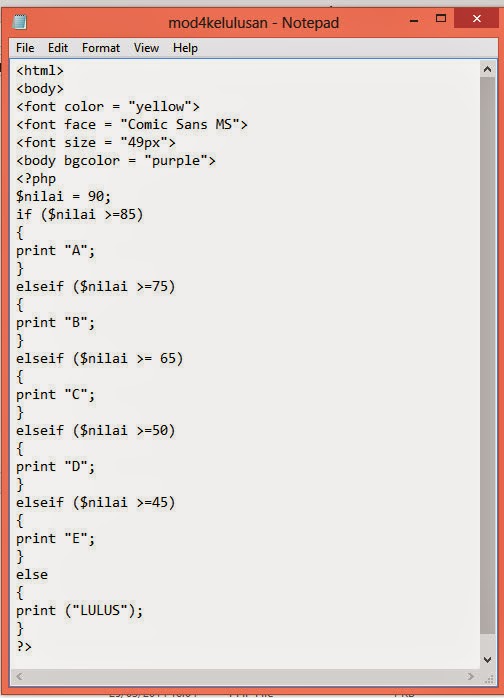 Struktur Kontrol Praktek Pemrograman Terstruktur | Berbagi itu Indah....