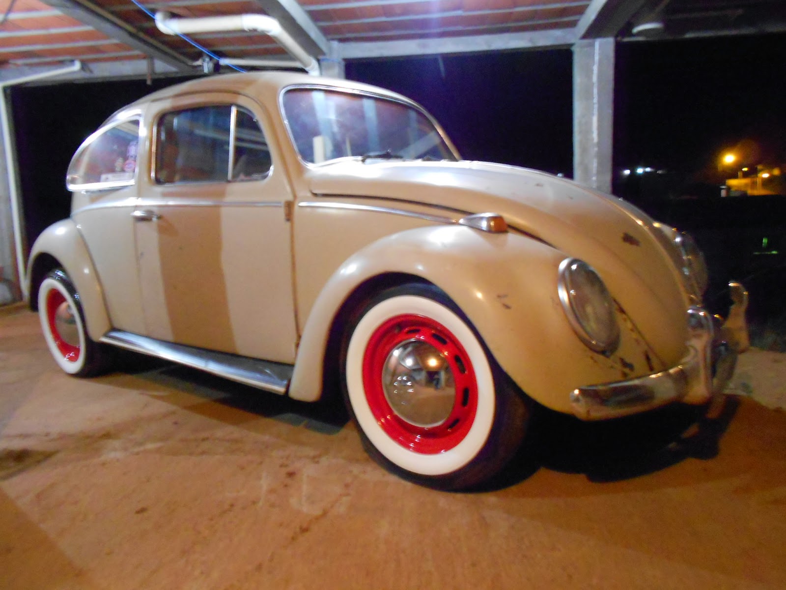 VW Fusca 1968: Pintura das rodas 5 furos